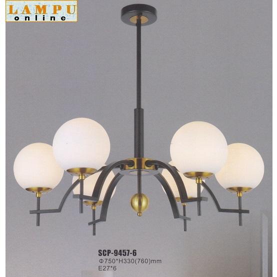 Jual lampu gantung modern minimalis bola kaca SCP-9457-6 - Jakarta ...