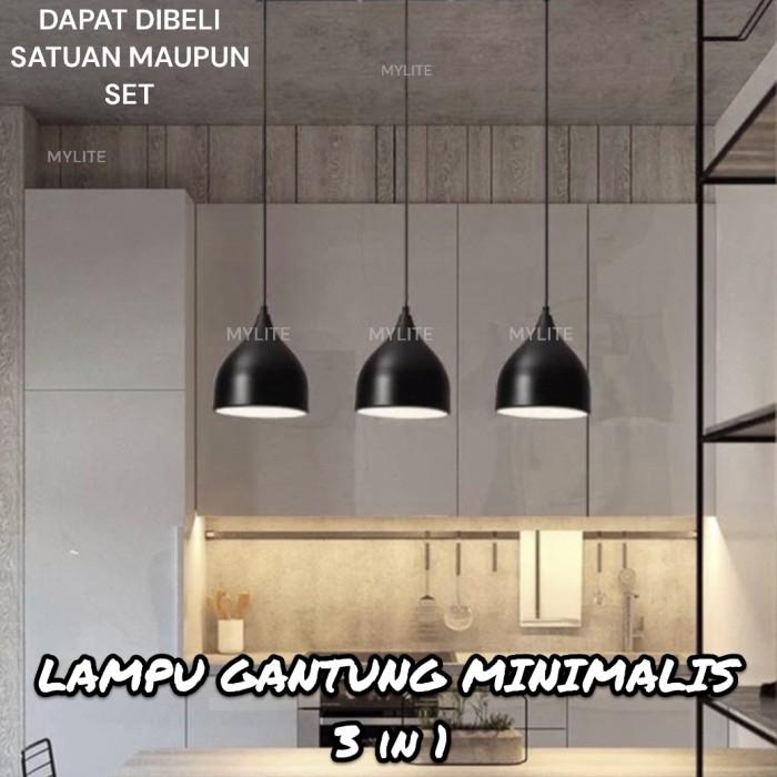 Jual Lampu Gantung Hias Minimalis 3in1 Lampu Bar Cafe Meja Makan - SATUAN (1 PCS) - Kota ...