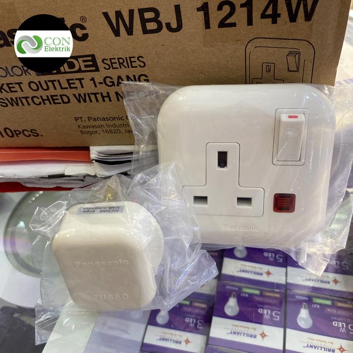 Jual STOP KONTAK AC PANASONIC SET ORIGINAL WBJ1214W - Jakarta Pusat ...