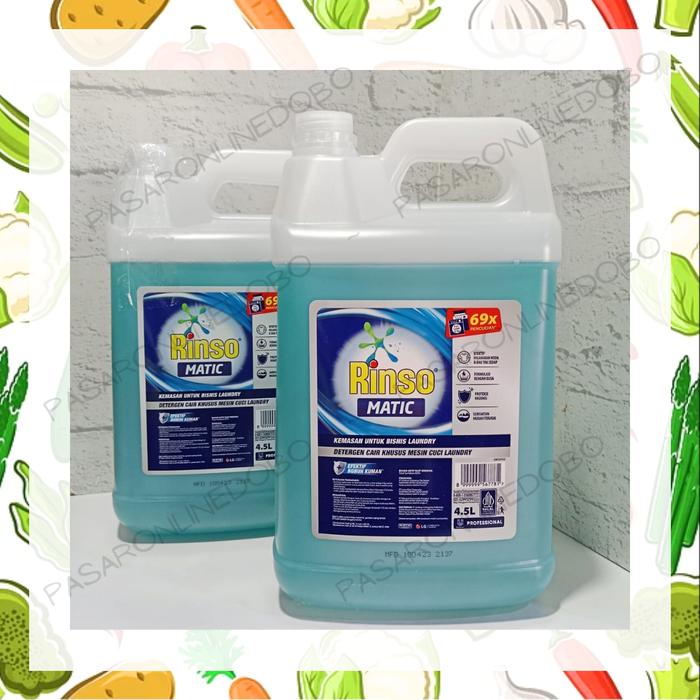 Jual Rinso Matic Professional Deterjen Laundry Cair 4.5 L Jerigen ...