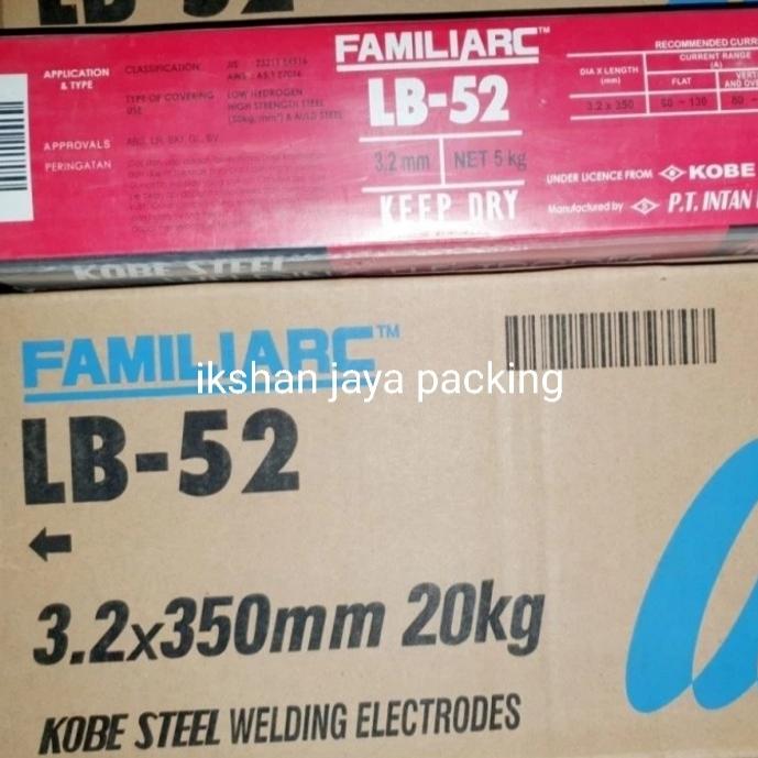 Jual kawat las listrik ukuran type LB52 2,6mm kawat las KOBE / 5kg ...