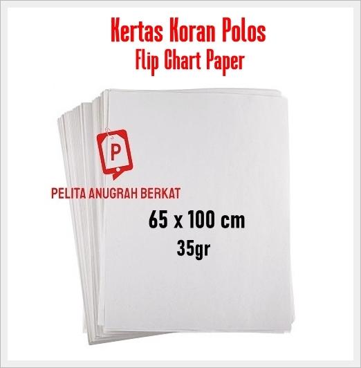 Jual Kertas Koran Polos Premium / Kertas Buram Flip Chart 35gr 65x100cm ...