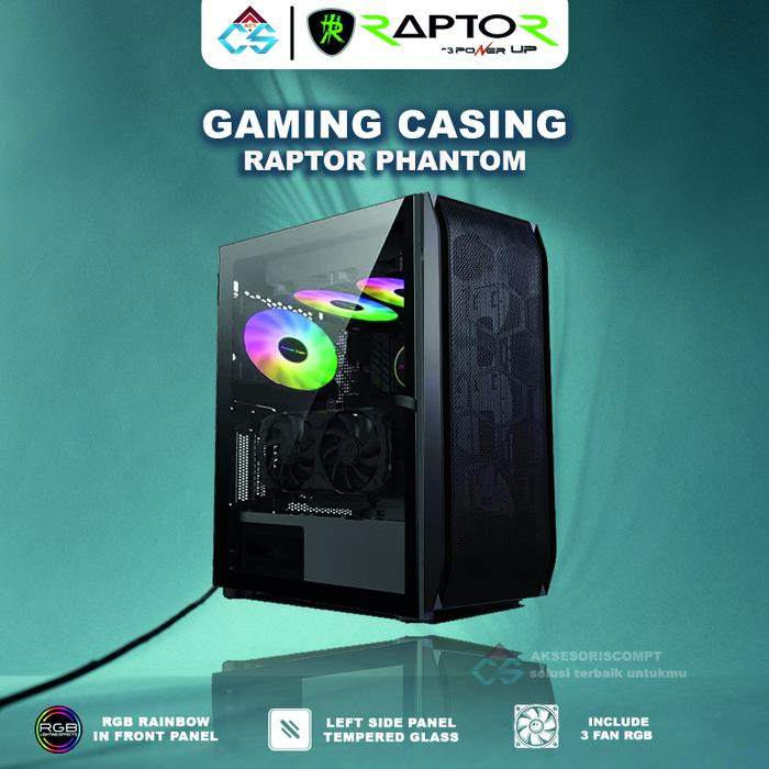 Jual Casing Gaming RAPTOR PHANTOM- Casing Gaming FULL ATX - Kota ...