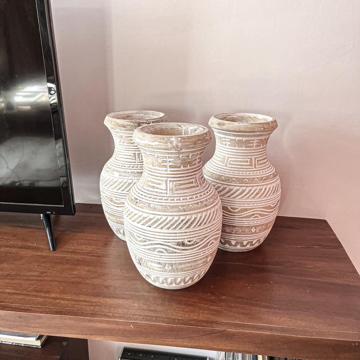 Jual Boho vase flower kendi kayu vas bunga kering bohemia vas patung ...