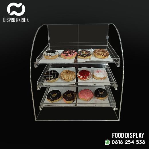 Promo Display kue akrilik 3 rak | Acrylic Food Cupcake Bakery 3 Shelves ...