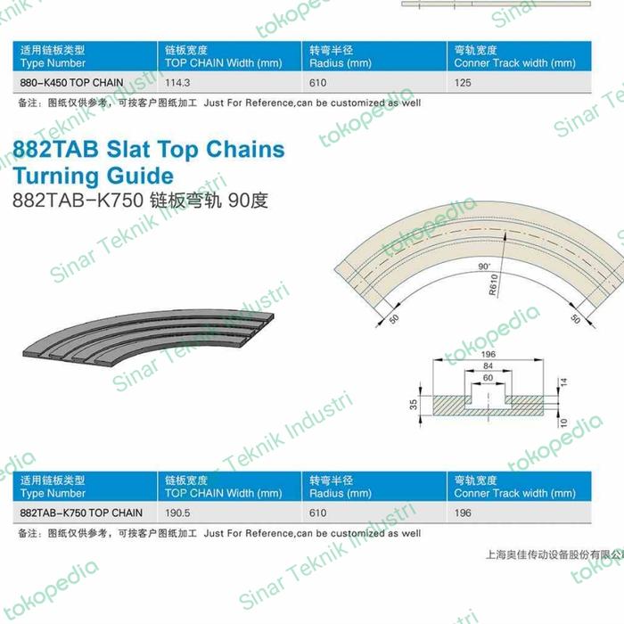 Jual Corner track ktu230610-1 for TTC 882 TAB K-750 - Jakarta Barat ...