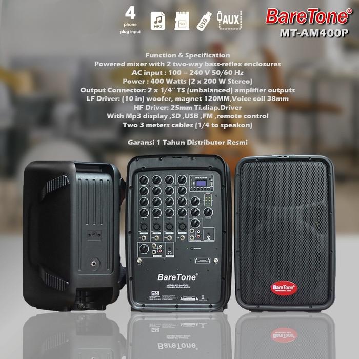 Jual Speaker BareTone 8 Inch 2 Speaker Aktif + Mixer Speaker BareTone ...