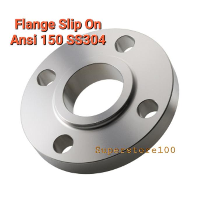 Jual 2" FLANGE SLIP ON ANSI 150 STAINLESS SS 304 SO RF 2 INCH SS304 ...