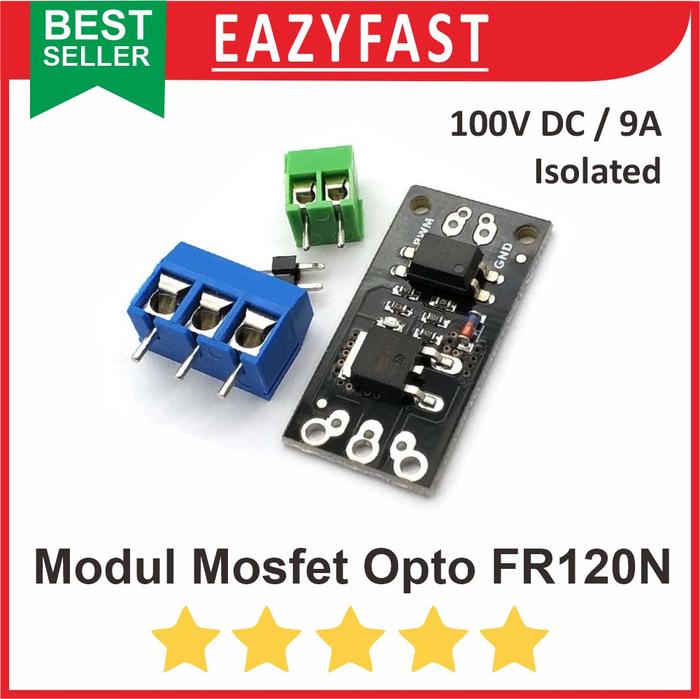 Jual Modul Mosfet FR120N 100V Opto Switch Trigger Driver PWM Relay ...