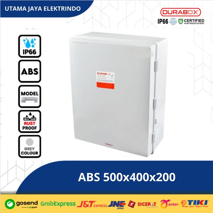 Jual Box panel ABS Junction Box Plastik 400x500x200mm Abu-abu + Base ...