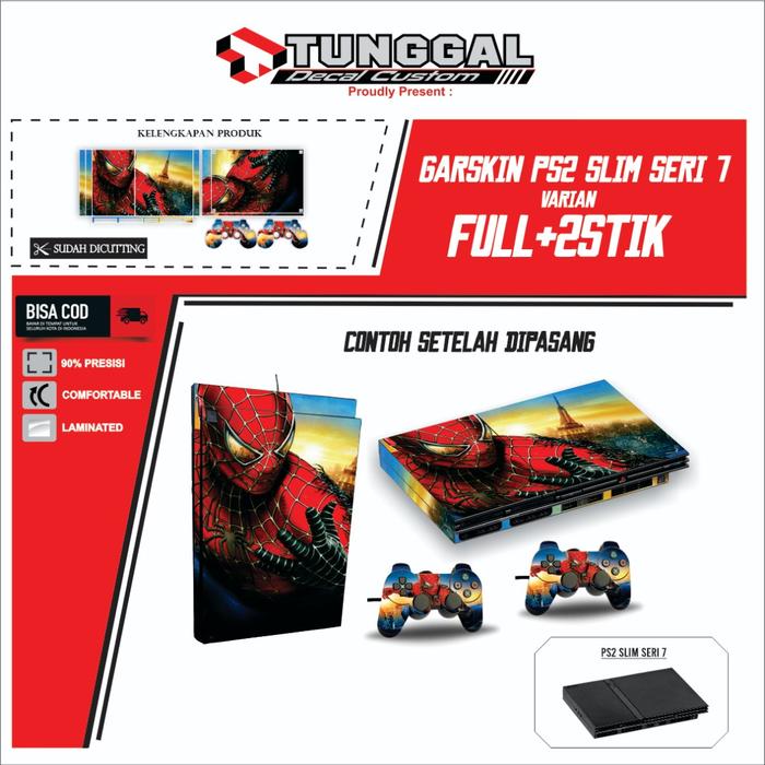 Jual stiker garskin ps2 slim ps2 fat motif dragonball onepiece naruto ...