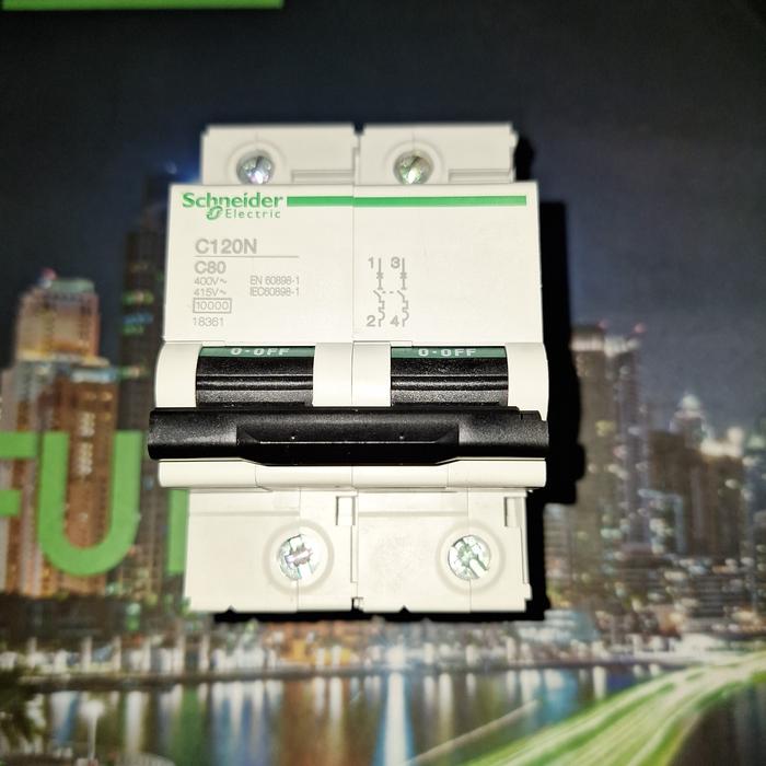 Jual MCB 2P 80A C120N SCHNEIDER MINI CIRCUIT BREAKER DIN RAIL PANEL BOX - Jakarta Pusat ...