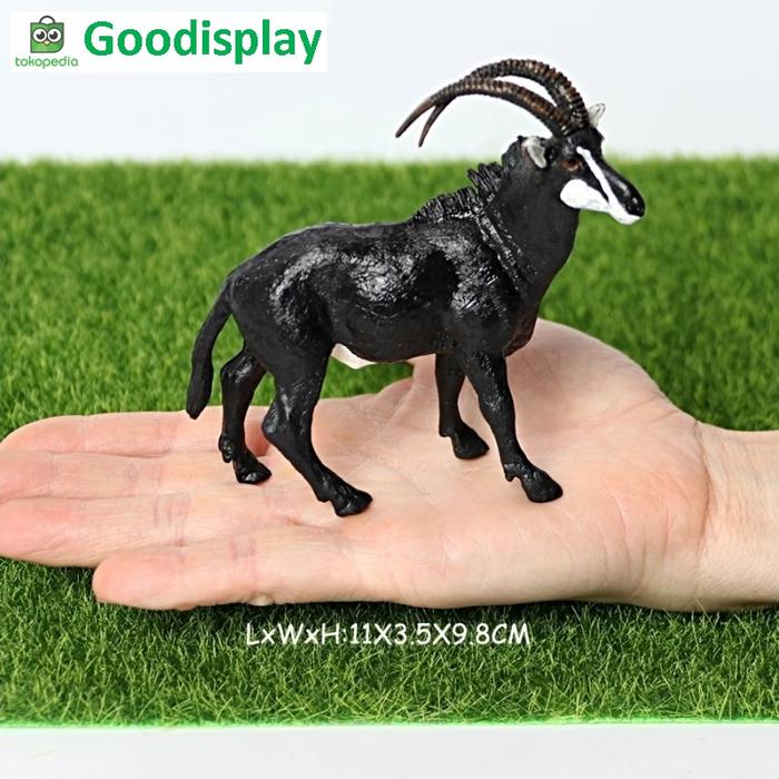 Jual mainan pajangan miniatur hewan animal rusa kijang sable antelope ...