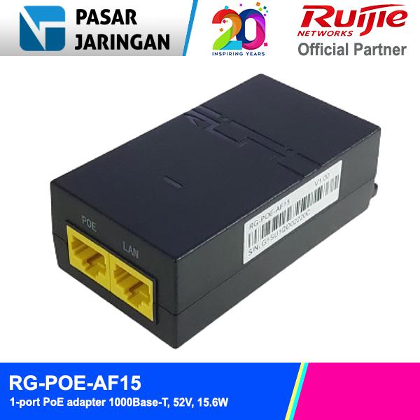 Jual Ruijie RG-POE-AF15 1-port PoE adapter 1000Base-T, 52V, 15.6W ...