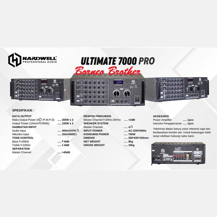 Jual Hardwell Ultimate 7000 Pro Original Ampli Karaoke Amplifier 2 x ...
