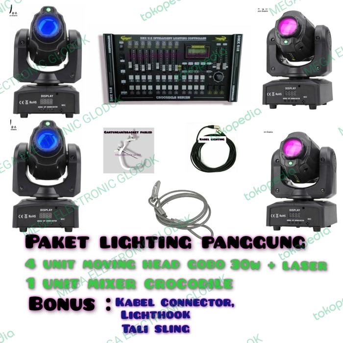 Promo paket lampu 4 unit moving head gobo + laser - Jakarta Barat ...