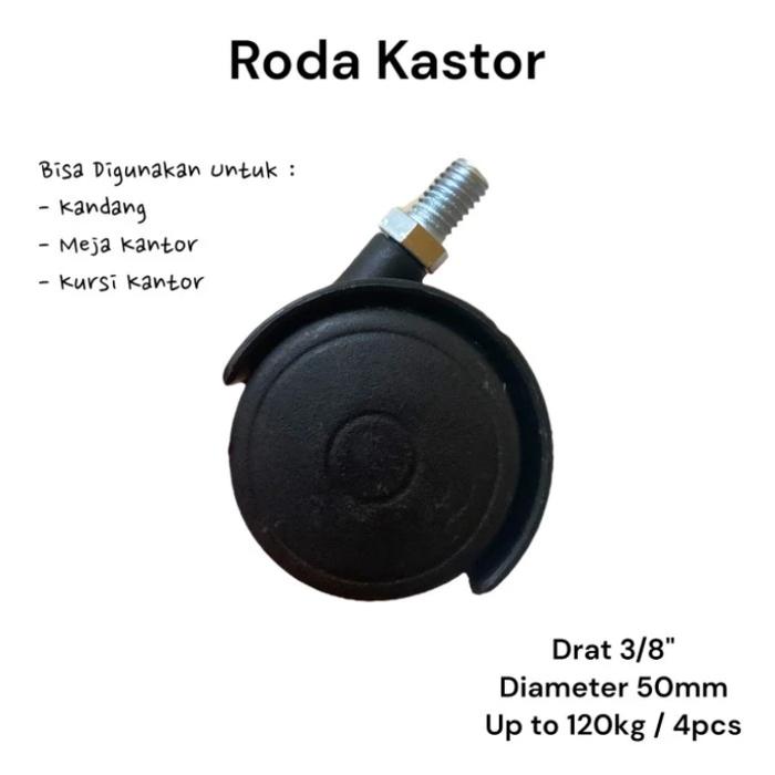 Jual Roda Kursi Kantor Roda Ranjang Roda Kandang drat 3/8 - Kota ...