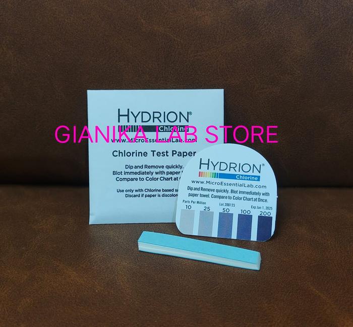Jual HYDRION CM-240E Chlorine Test Paper 0-200 ppm in Envelope 15 strip ...