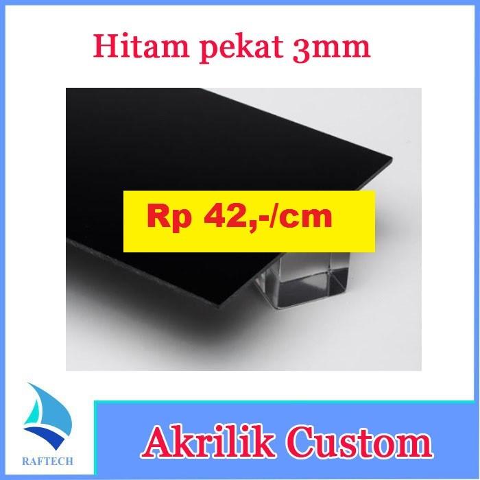 Jual Akrilik Custom 3mm 3 mm Hitam Solid Pekat Laser Cutting Potong ...