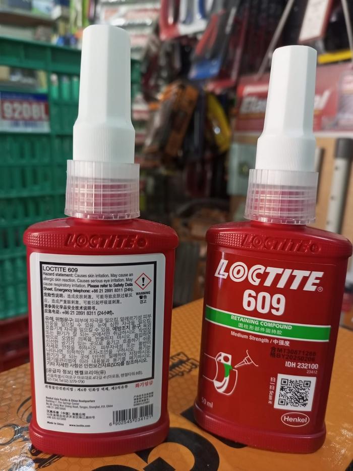 Jual LOCTITE 609 Henkel Retaining Compound Lem Bearing/Lem Shaft 50 ml ...