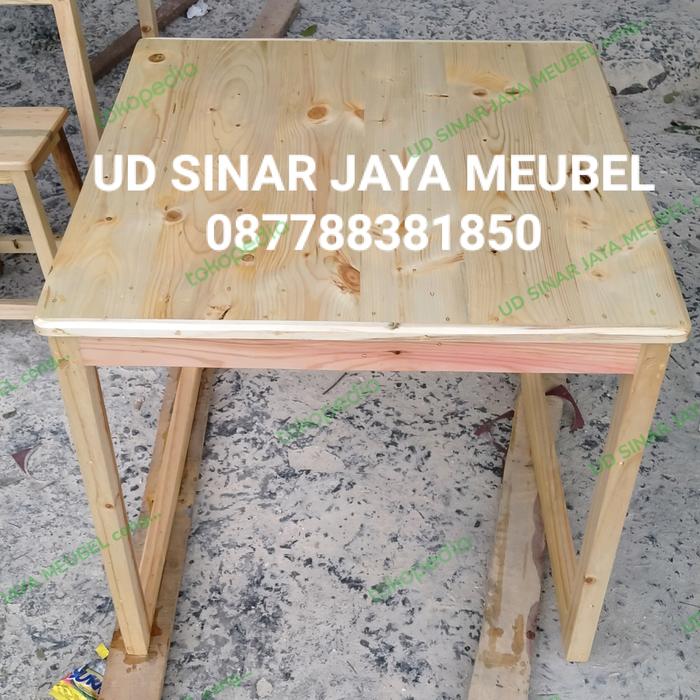 Jual meja persegi kaki model U bahan kayu jati belanda - Jakarta Barat ...