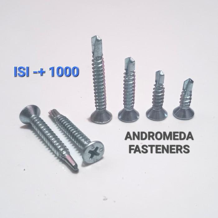 Jual SELF DRILLING SCREW FLAT HEAD 8x19 / SDS FH 8x19 / SDS - Kota ...