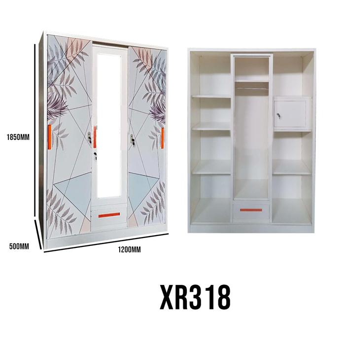 Jual Lemari Baju Besi - Lemari Pakaian Besi Sliding / 2 Pintu / 3 Pintu [KHUSUS BANDUNG] - XR ...