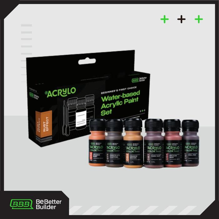 Jual Acrylo Rust Effect Color Set cat acrylic model kit 3D gundam ...