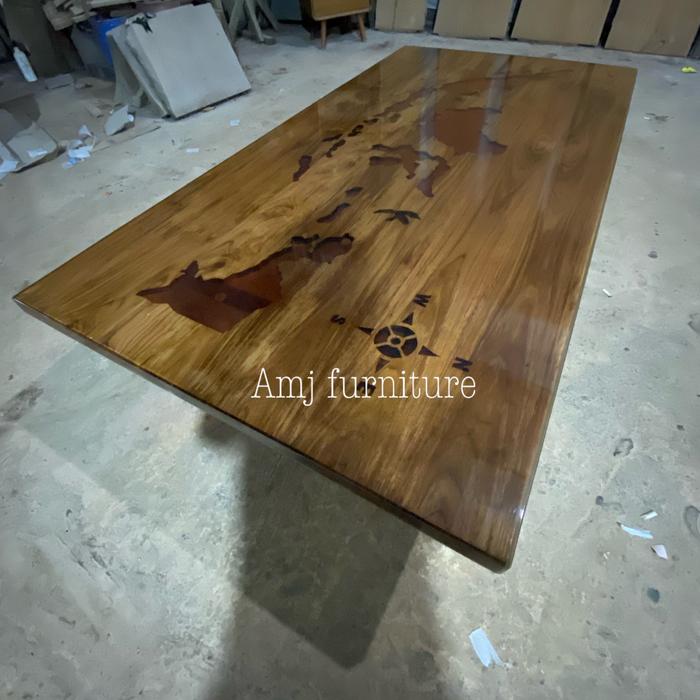 Jual Meja Resin Motif Peta Indonesia, Top Meja Resin - Kab. Jepara ...