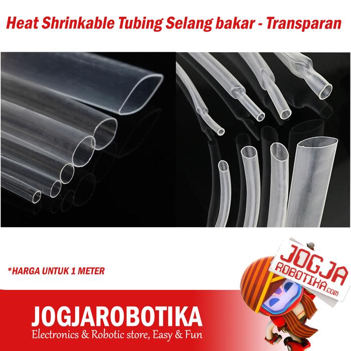 Jual Heatshrink Tubing Selongsong Isolasi Selang Bakar Bening ...