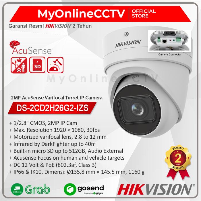 Promo DS-2CD2H26G2-IZS Hikvision 2MP Varifocal Motorize Zoom Lens IPCAM ...
