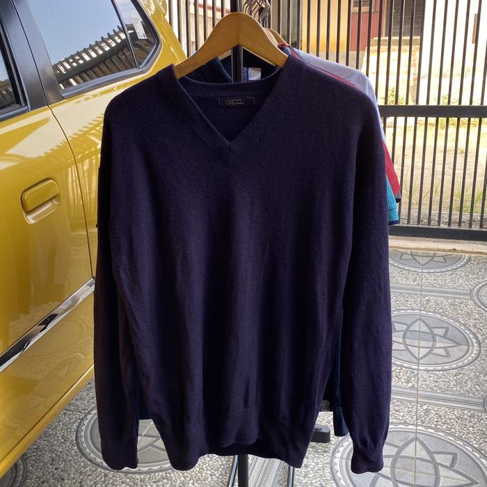 Jual Knitwear Pria Sweater Wol G2000 Original Ungu Polos Second Like ...