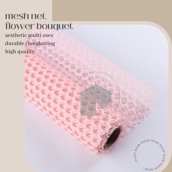 Promo Flower wrap spider mesh jala jaring polynet cellophane wrap roll ...