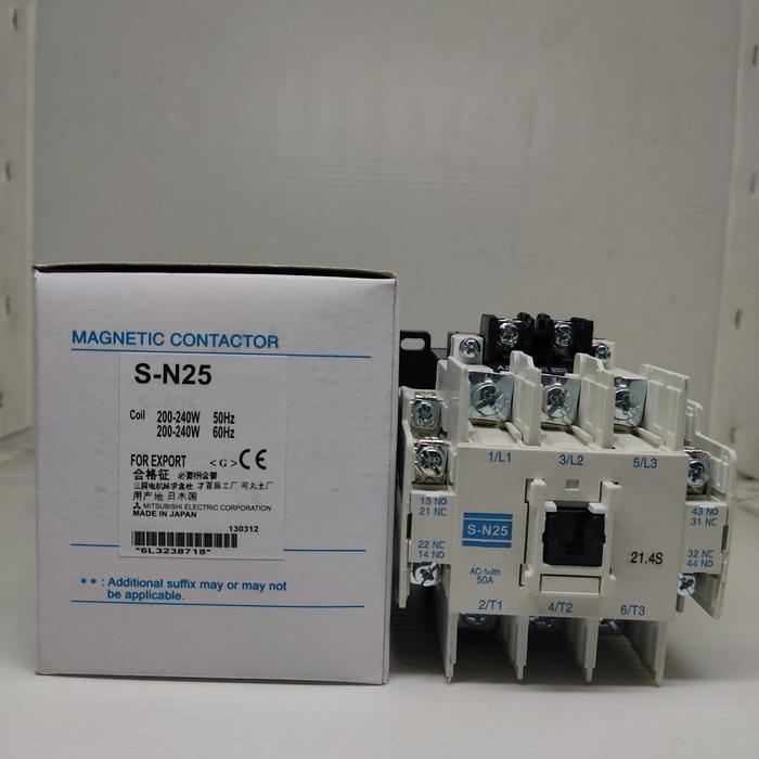 Jual Kontaktor / Contactor Mitsubishi S-N25 SN-25 SN25 220v - Jakarta ...