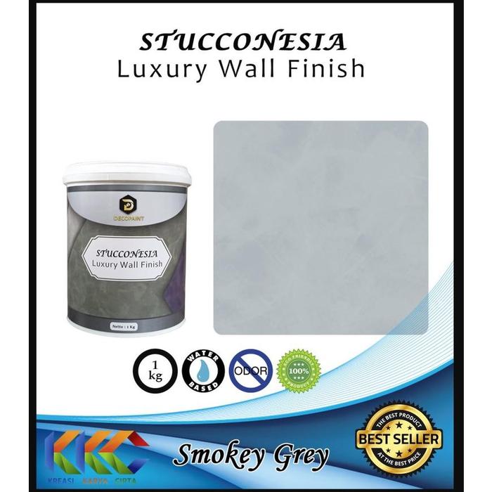 Jual Cat Tembok Dekoratif Stucco Stucconesia Smokey Grey 1Kg - Jakarta ...