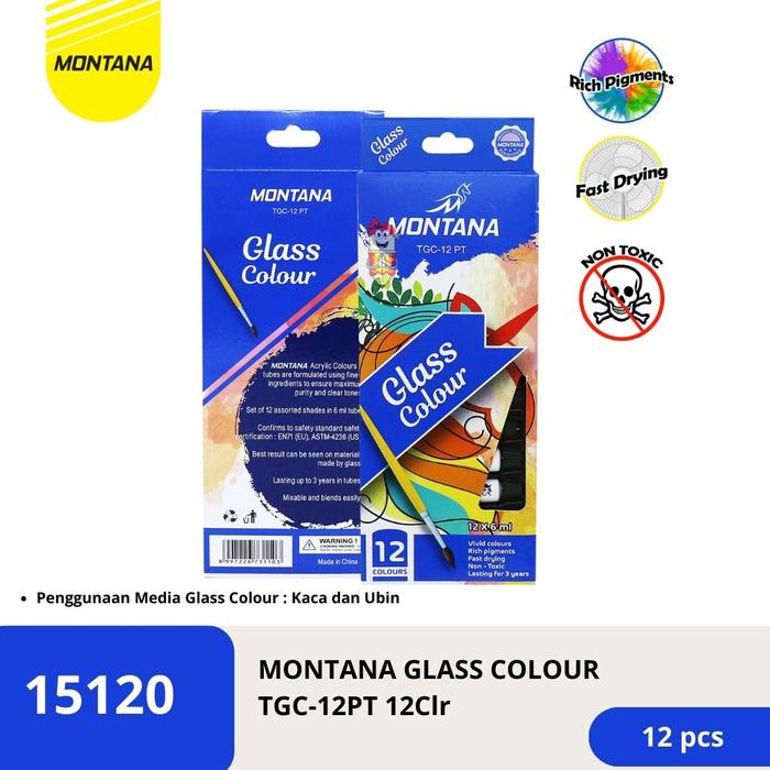 Jual Montana Glass Color 12 Warna / Cat Akrilik Montana TGC-12 PT / Tube - Kota Denpasar - Bali ...