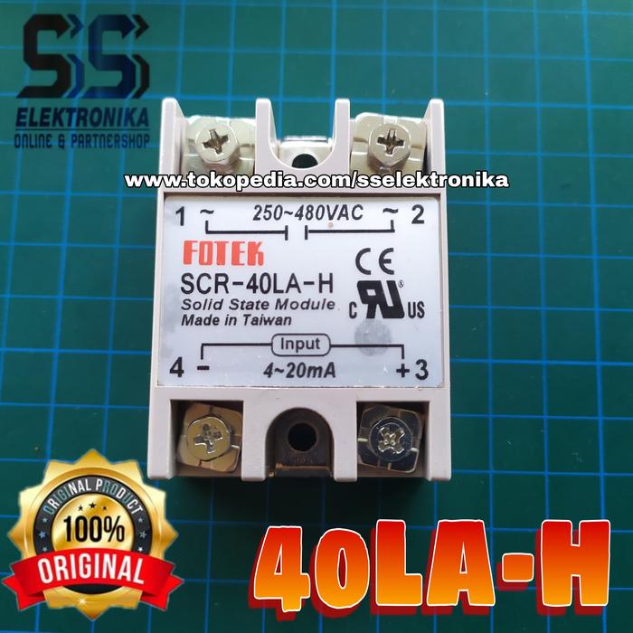 Jual FOTEK SCR SSR-40LA-H 4-20mA to 250-480VAC 40A Solid State Relay Module - Kota Surabaya - SS ...
