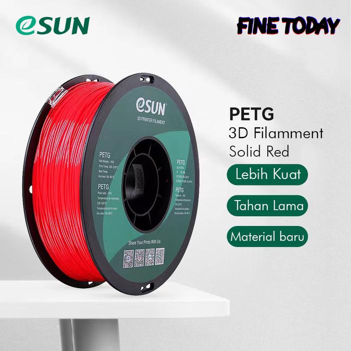 Promo ESUN 3D PRINTER FILAMENT PETG Solid 1.75mm 1KG Original - Solid ...