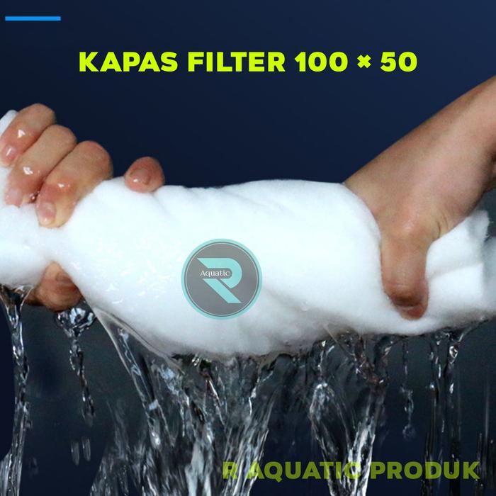 Jual kapas filter aquarium kolam 100x50x2cm bisa di cuci ulang - Kab ...
