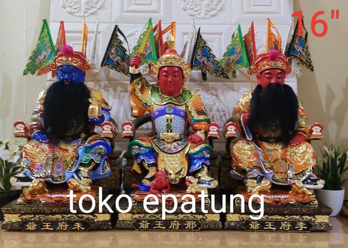 Jual patung Dewa sam ong hu / 三王府 - Kayu -16 inch - mt - s - Jakarta ...