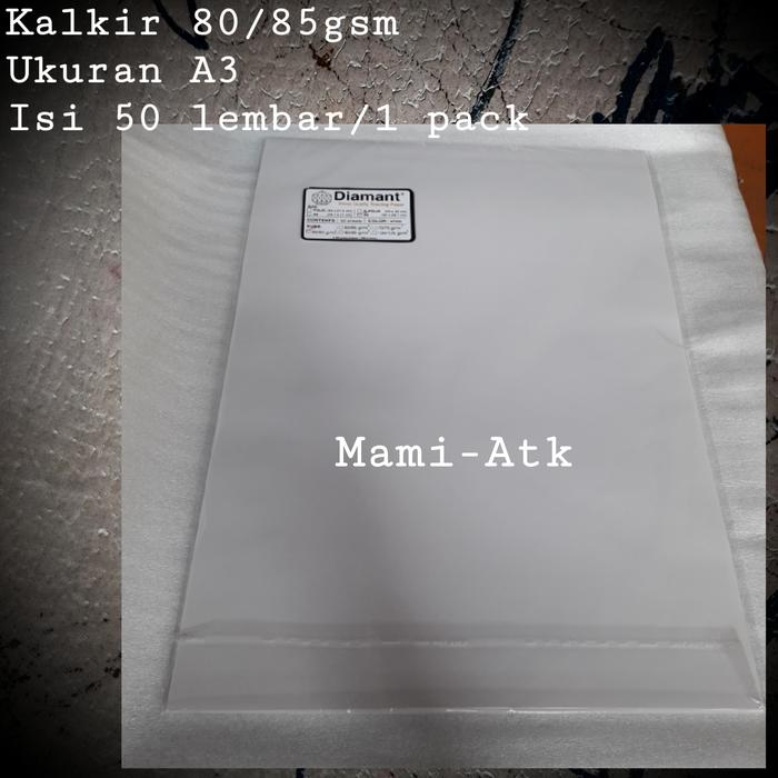 Jual Kalkir,kertas kalkir A3 80/85gsm diamant - Jakarta Utara - Mami ...