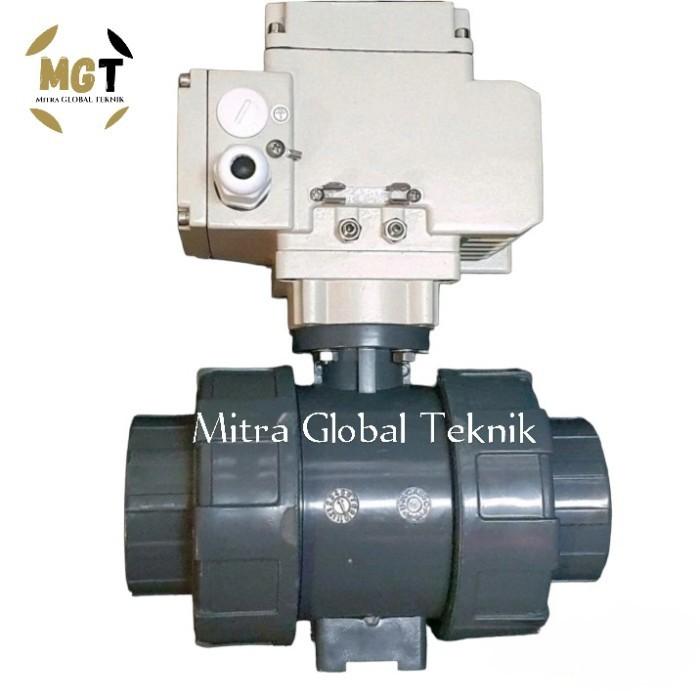 Jual 1" Inch Ball Valve PVC Actuator Elektrik Motorized 24VDC - Jakarta ...