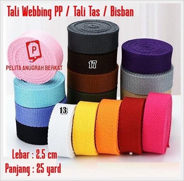 Jual Tali Webbing PP Tebal / Tali Bisban Roll / Tali Tas Strap Lebar 2 ...