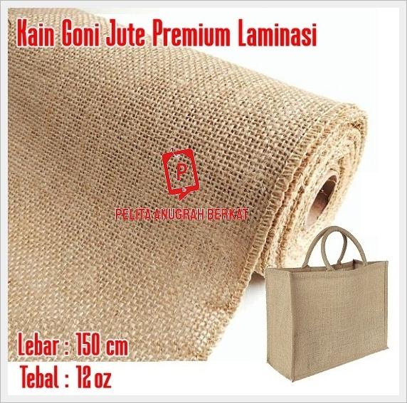 Jual Kain Goni Jute Premium Laminasi Tebal Roll Meteran / Bahan Tas ...