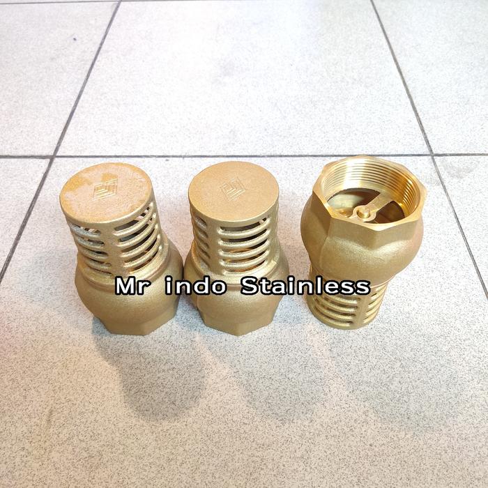 Jual Foot Klep gentong 1/2" Inch kuningan PN16 / Foot Valve Kuningan ...