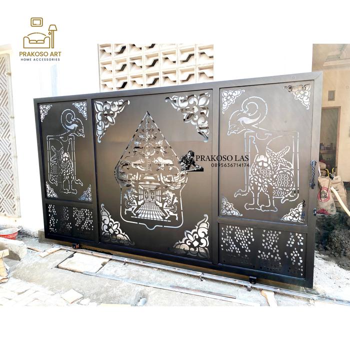 Jual Pagar Gerbang Besi Plat Laser Minimalis Gunungan Wayang Jawa ...