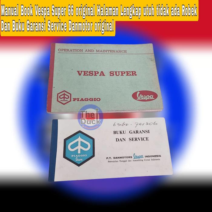 Jual Manual Book Vespa Super 66 original halaman lengkap dan buku ...