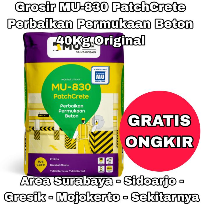 Jual Mortar Utama MU-830 PatchCrete Perbaikan Permukaan Beton 40Kg ...