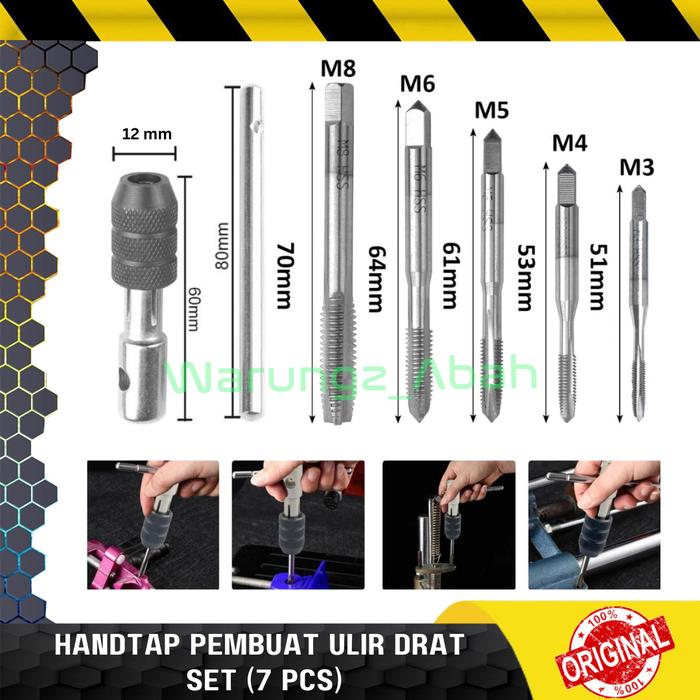 Jual ALAT HANDTAP HAND TAP GAGANG TAP SENAI SNAI SET DRAT M3 M4 M5 M6 M8 - Kota Bogor ...