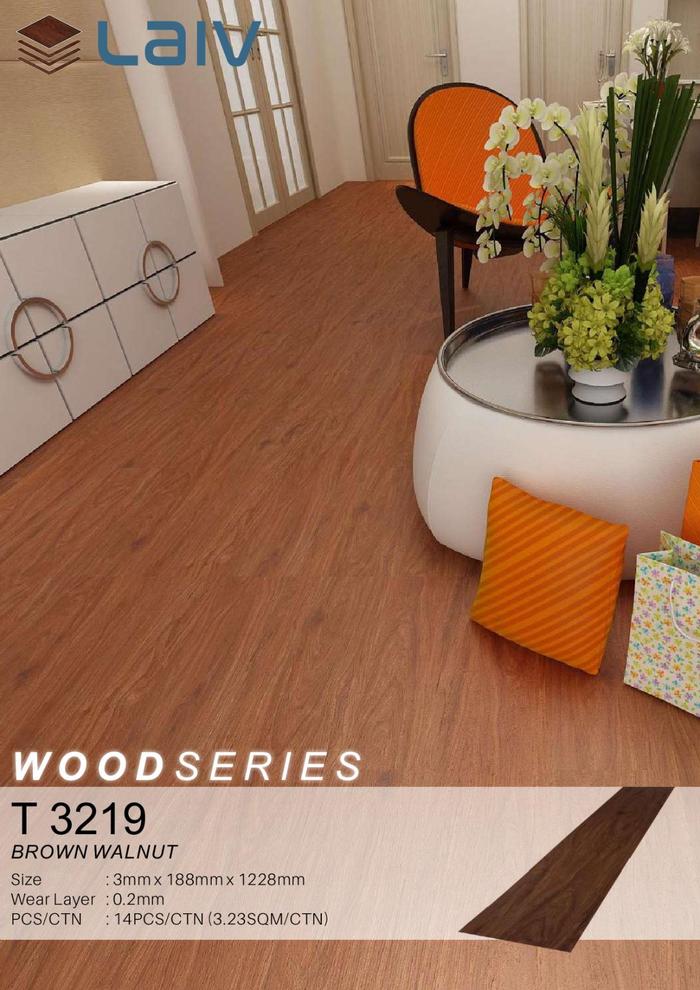 Jual Vinyl Plank Tile Motif Kayu / Vinyl Flooring Lembaran Tebal 3mm ...